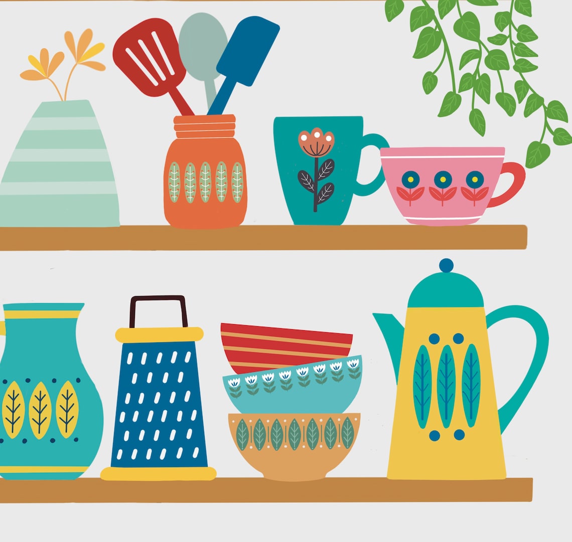 Kitchen Print - Art for Kitchen -colourful Kitchen Wall Art - Food ...