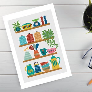 Kitchen Print - Art for Kitchen -colourful Kitchen Wall Art - Food ...