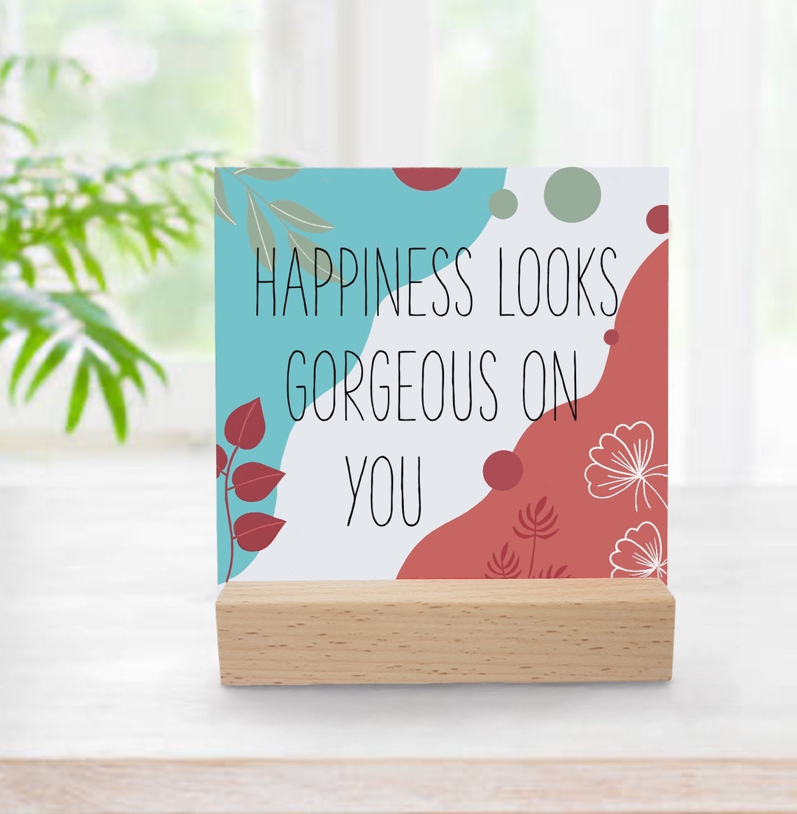 Affirmation Cards Positivity Cards With Wooden Stand Positive - Etsy