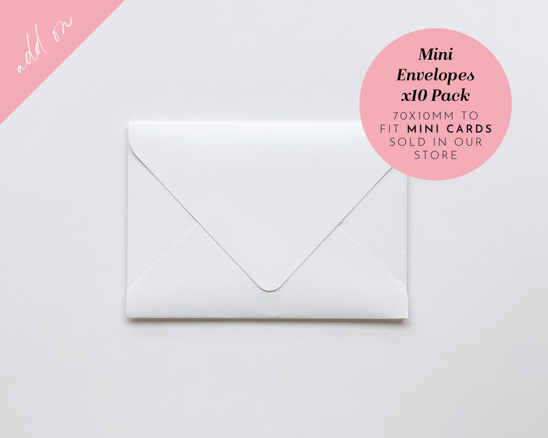 X10 Mini Envelopes // Matches Mini Card Size // X10 Pack // White ...