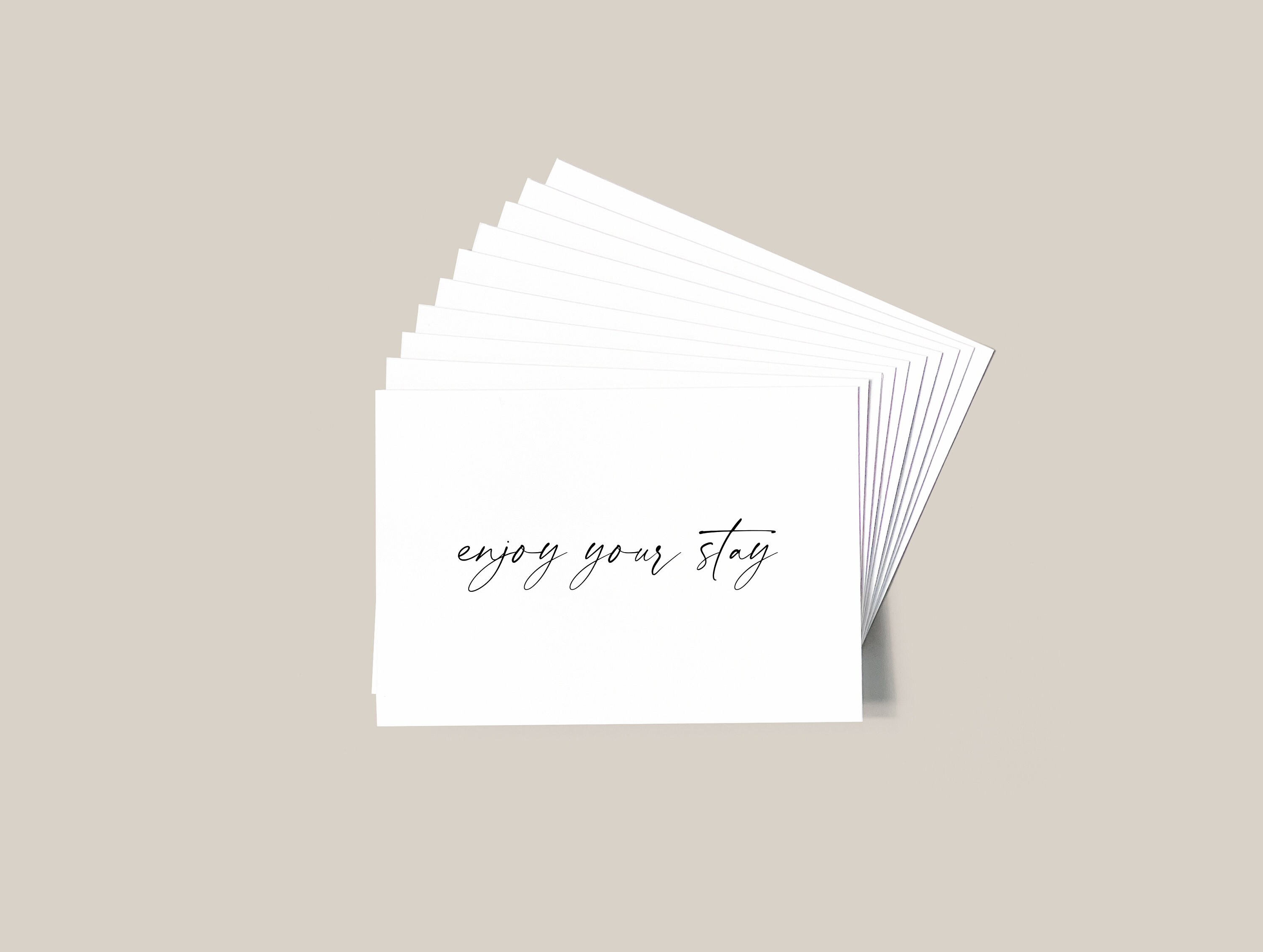 Mini Enjoy Your Stay Card Pack - 10 Cards // Gold Foiled / Small - Mini ...