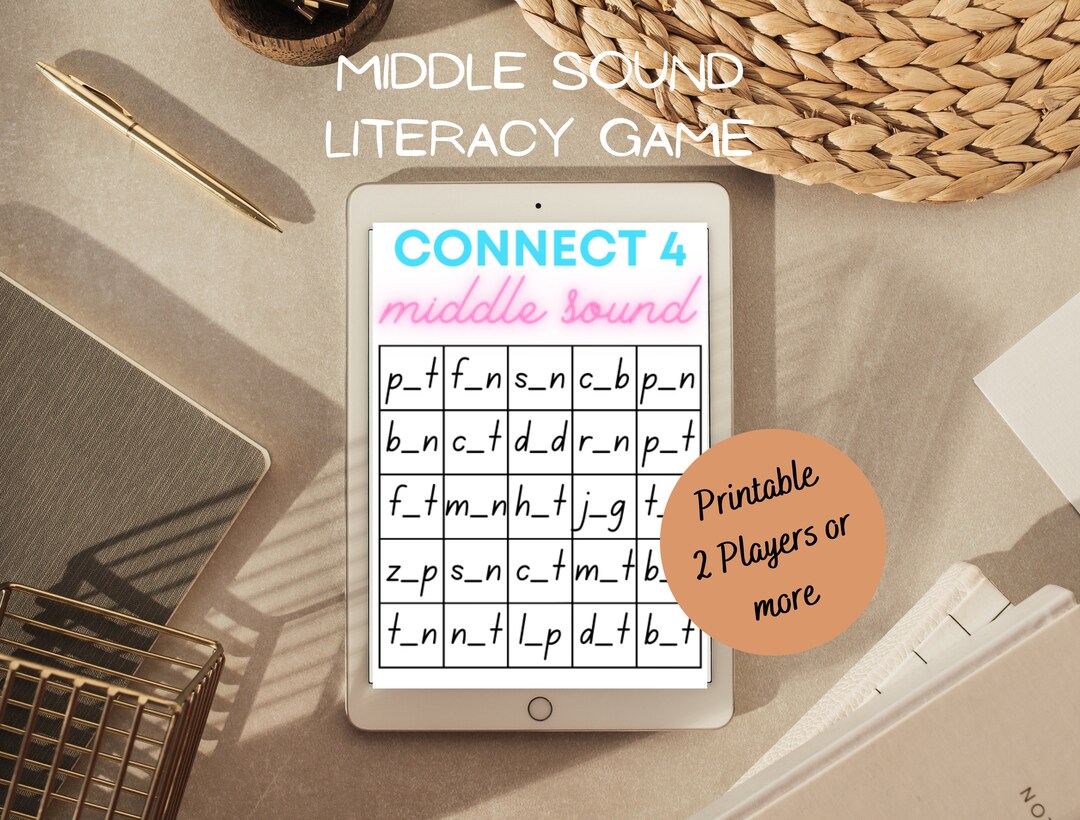 Middle Sound Connect 4 Literacy Board Game - Etsy