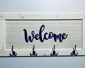 Welcome Coat Rack - Etsy