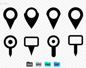 Map Marker Svg - Etsy