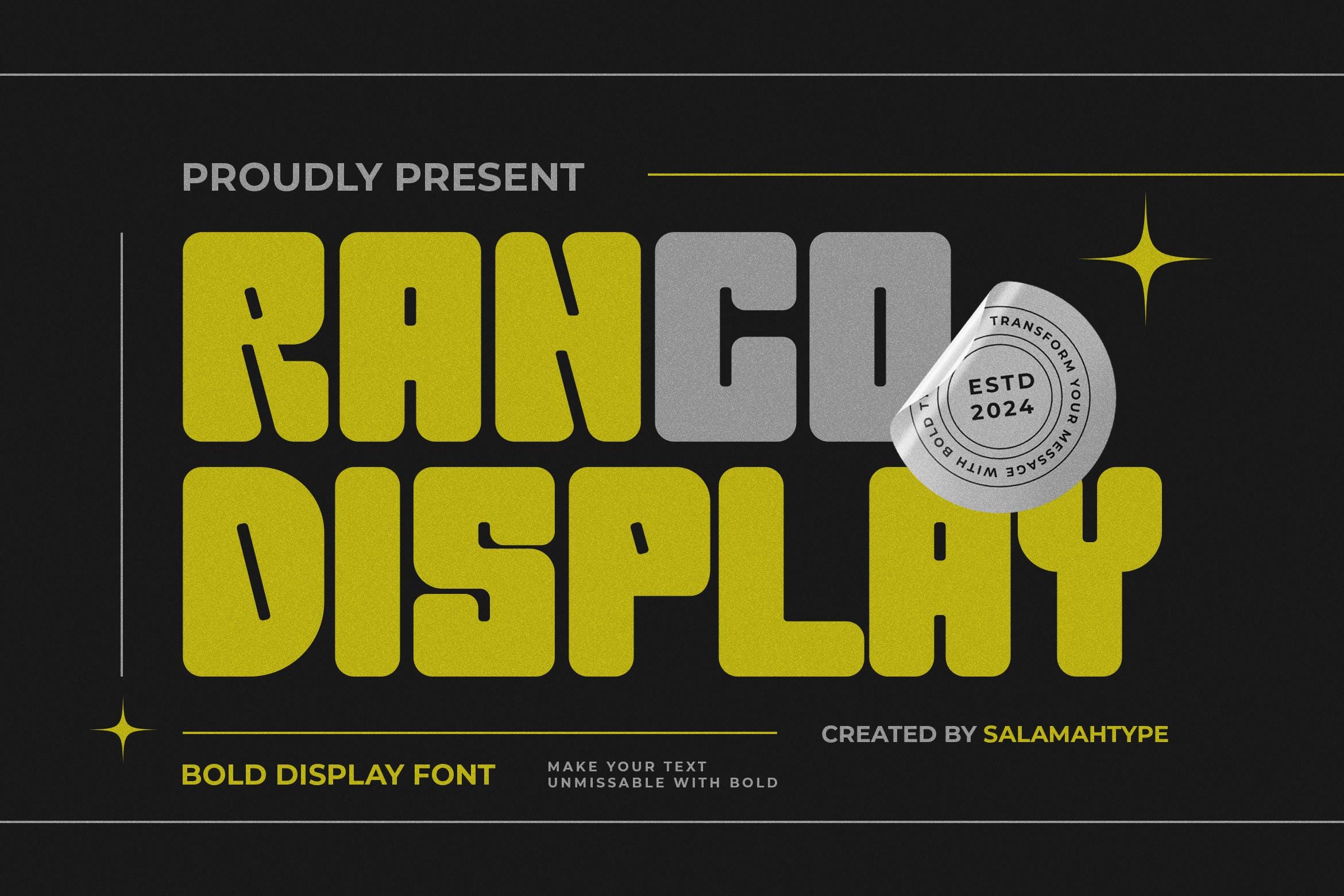 Bold Modern Font for Logos: Heavy Display Font - Etsy