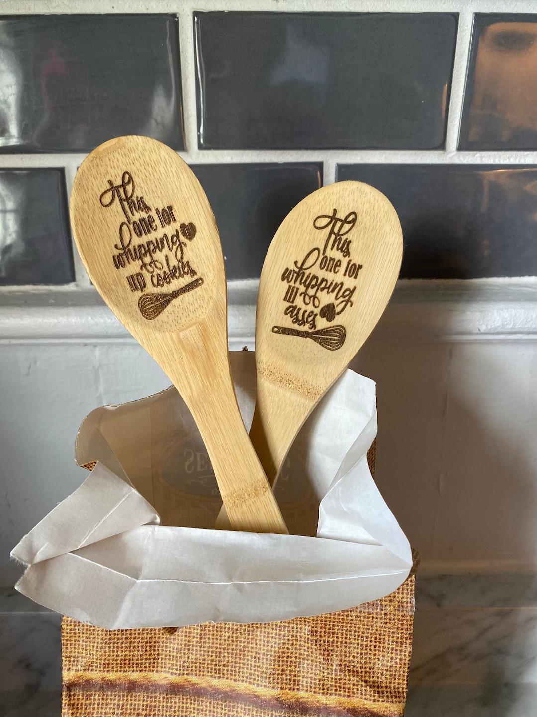 Bamboo Spoon set - ass whippings and cookies - Etsy Österreich