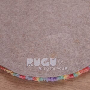 Wavy Rainbow Circle Handmade Tufted Rug Made to Order Rug Retro Groovy ...