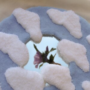 Tufted Mini Cloud Mirror | Handmade Cute Home Decor | Mini Tufted ...