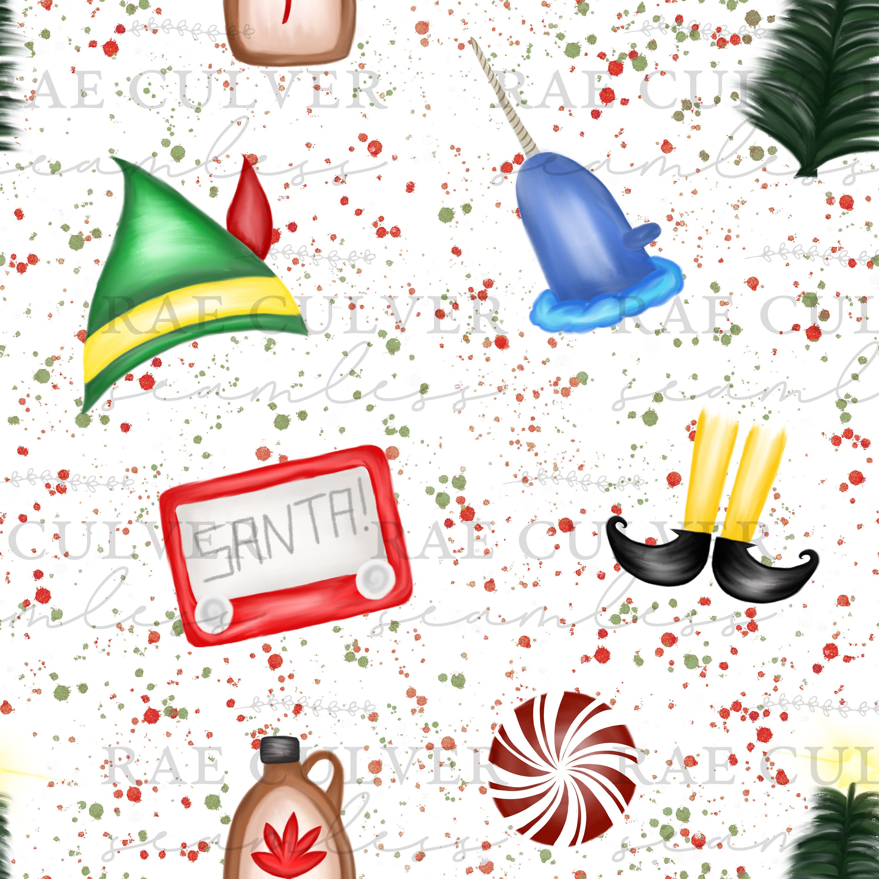 Elf Seamless File Christmas Seamless Seamless Elf Pattern Elf Pattern ...