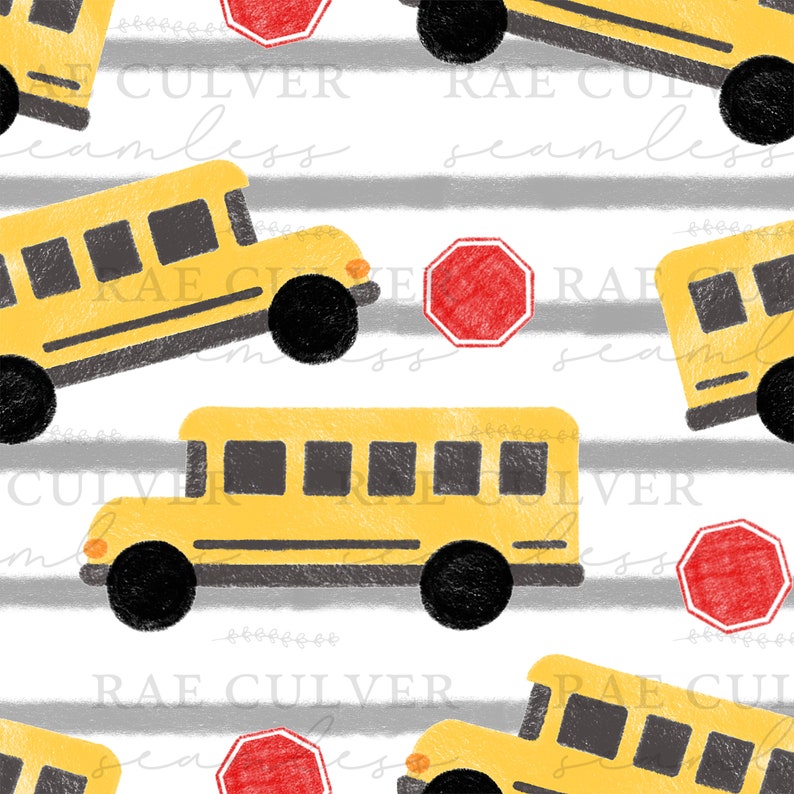 School Bus Seamless File | Stripe Seamless | Seamless Stripes | School ...
