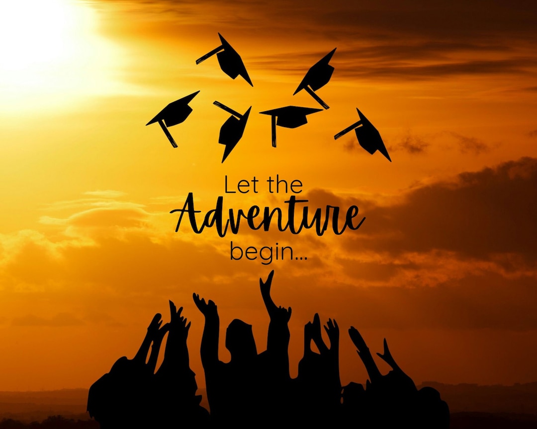 Let the Adventure Begin - Graduation Sentiment - Etsy