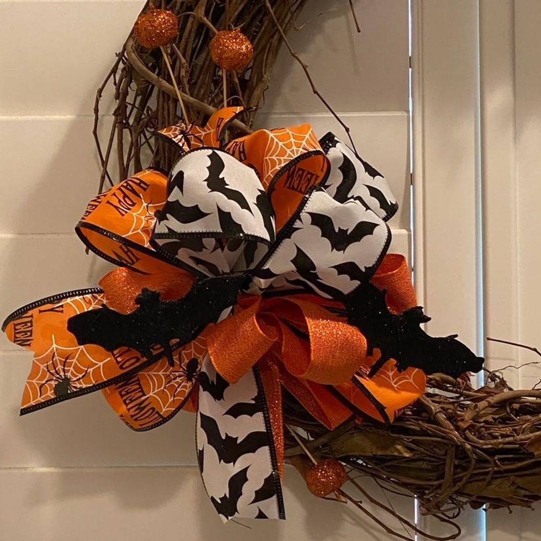 Drive the Neighbors Batty With This Festive Premium Bow for Wreaths ...