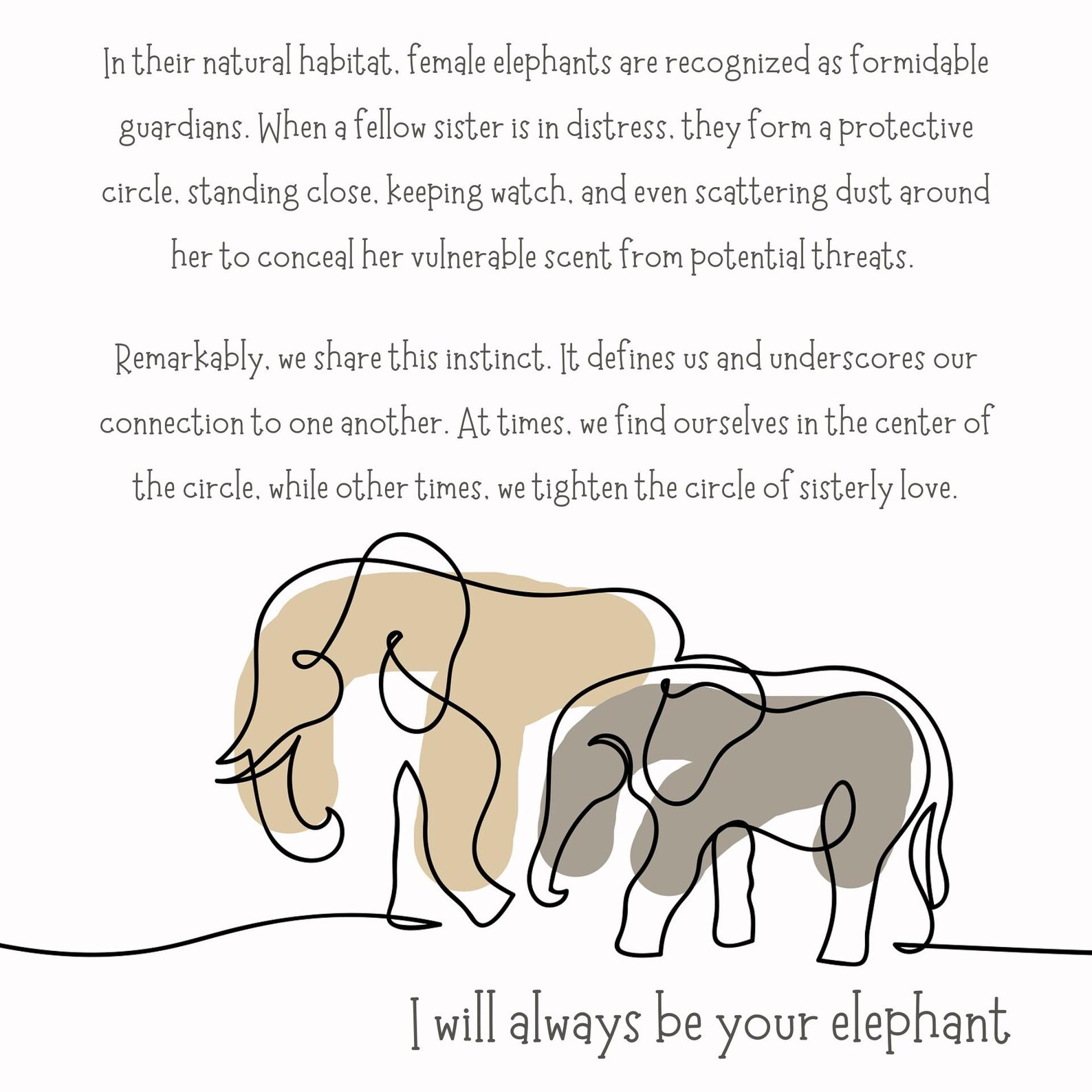 I Will Alwys Be Your Elephant: A Message of Sisterly Love and Support ...