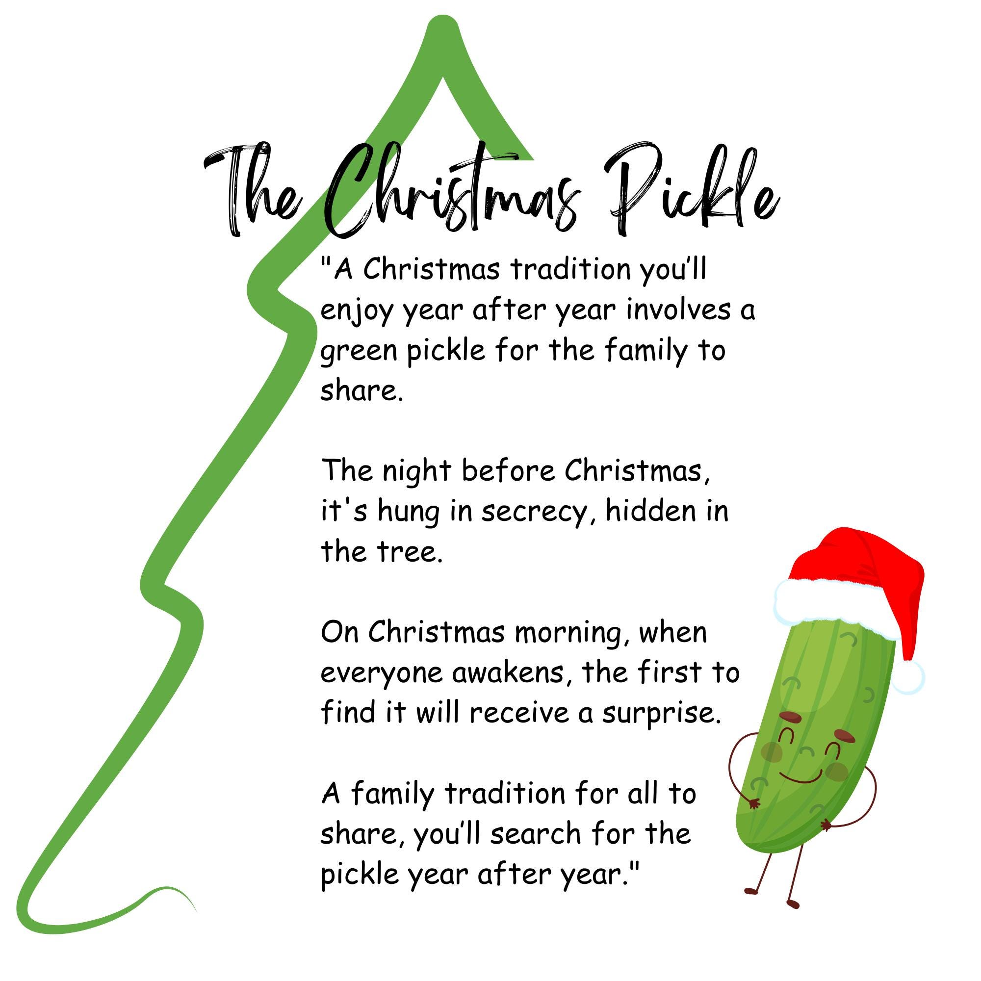 The Christmas Pickle Story - Gift Tagls to Include With Pickle Ornament ...