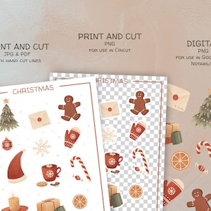 Printable Christmas Sticker Sheet | Holidays Stickers | Goodnotes ...