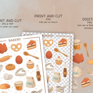 Printable Baking Sticker Sheet | Bakery Stickers | Goodnotes Stickers ...