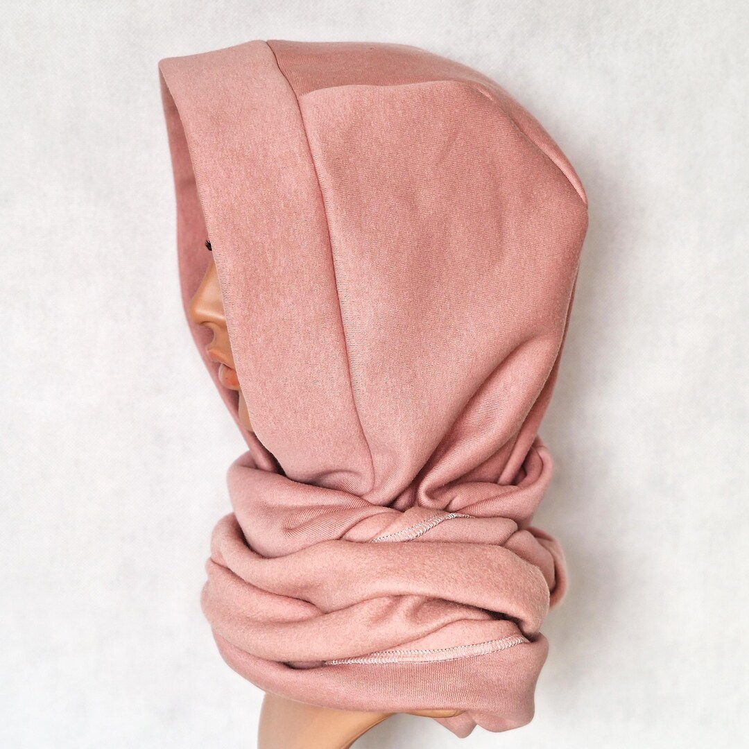 Hood Scarf, Chunky Hoodie Scarf 2in1, Extra Wide Chunky Snood ...