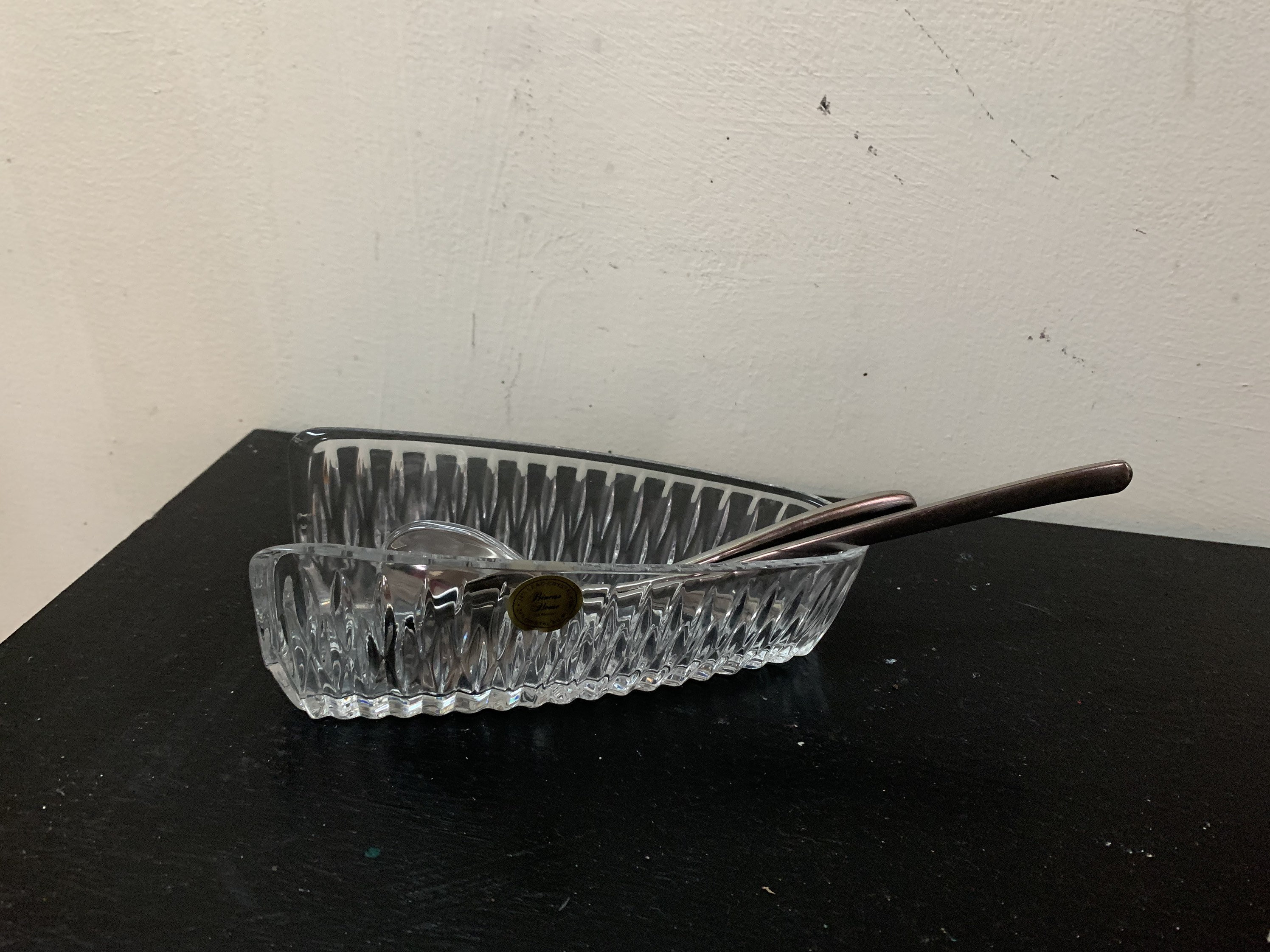 Princess House Germany 24% Lead Crystal Fork and Spoon Rest Vintage - Etsy