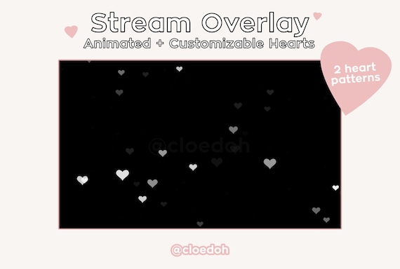 Customizable Animated Hearts Stream Overlay Valentines | Etsy