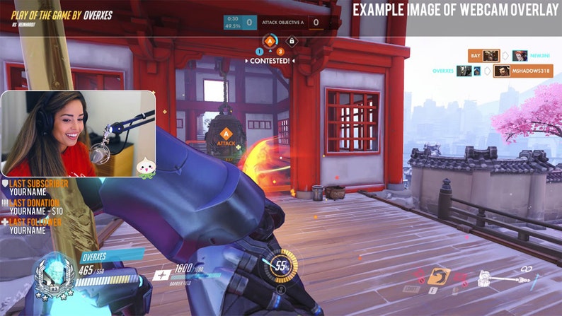Twitch Stream Webcam Overlay Frame - Overwatch Theme, Cute, Gaming - Etsy