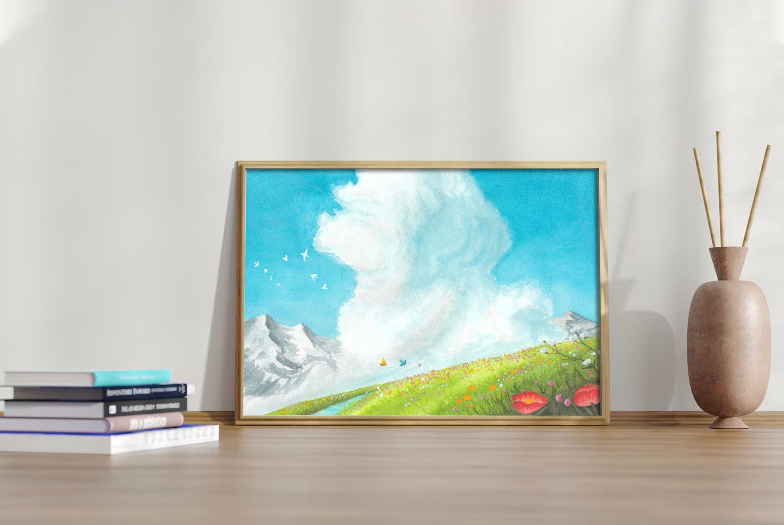 Howls' Moving Castle Flower Field Studio Ghibli Landscape - Etsy