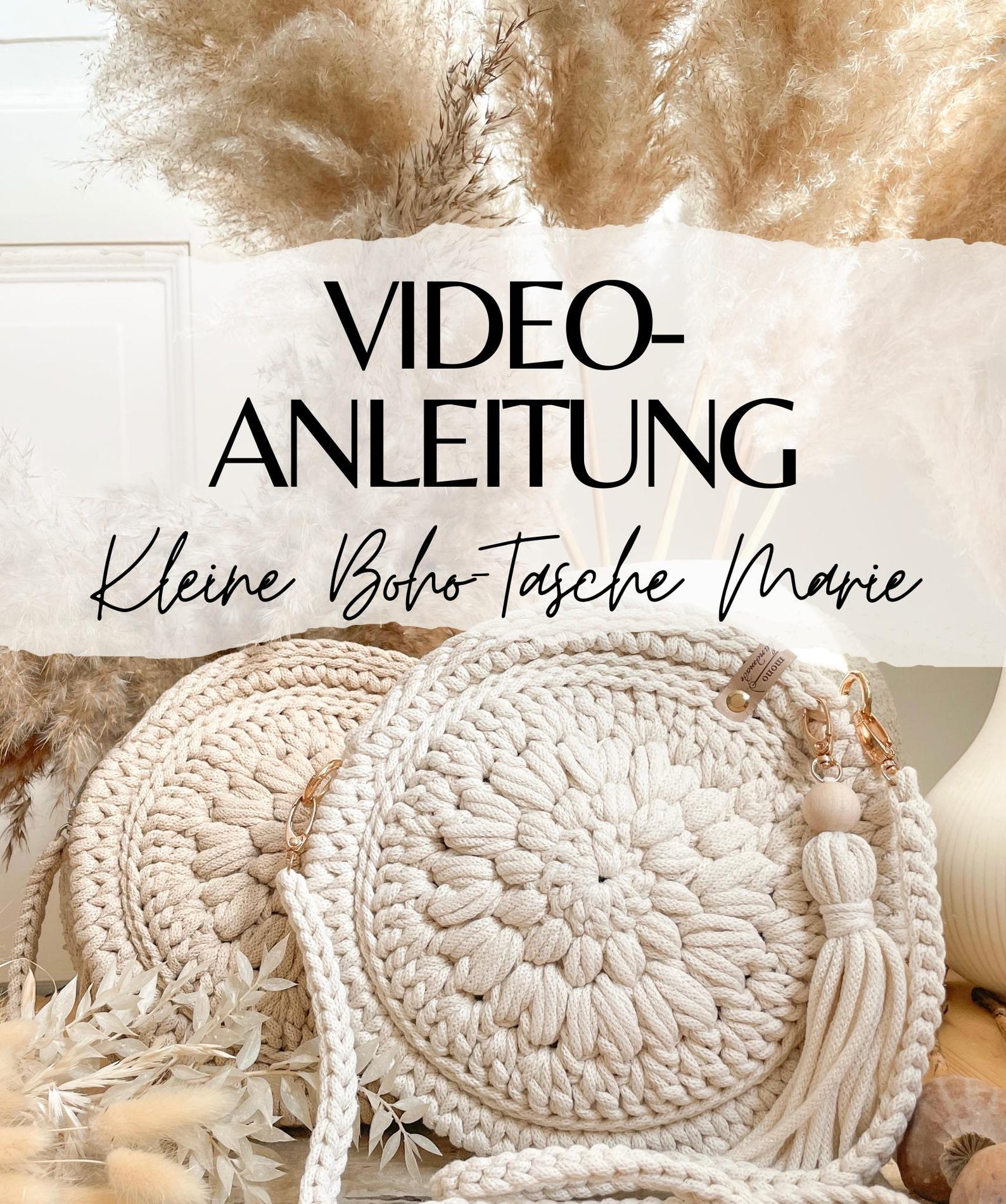 Crochet Pattern Small Boho Bag "marie" Video Instructions for ...