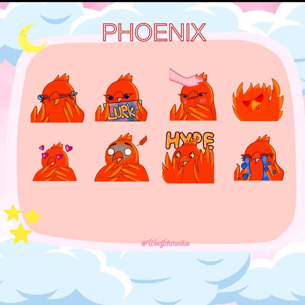 Twitch Phoenix Emote - Etsy