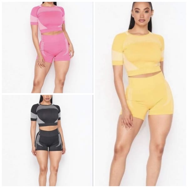 Yellow Workout Set - Etsy