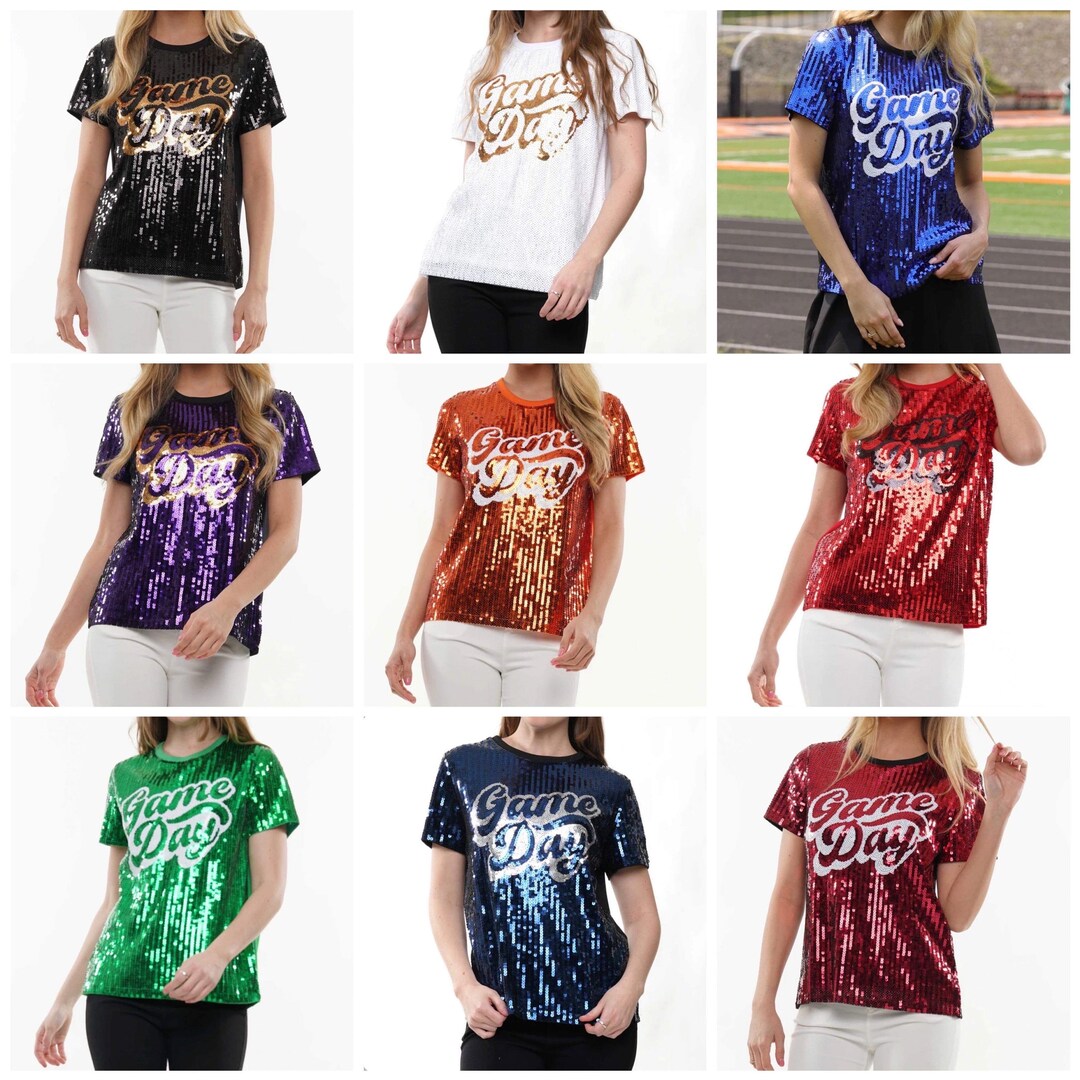 Women's Game Day Sequin Top - Etsy