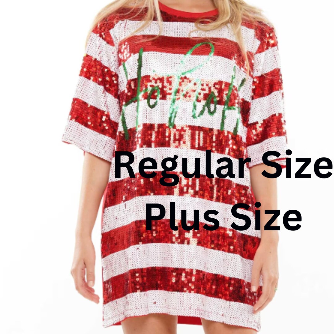 Holiday HO HO HO Sequin Dress - Etsy
