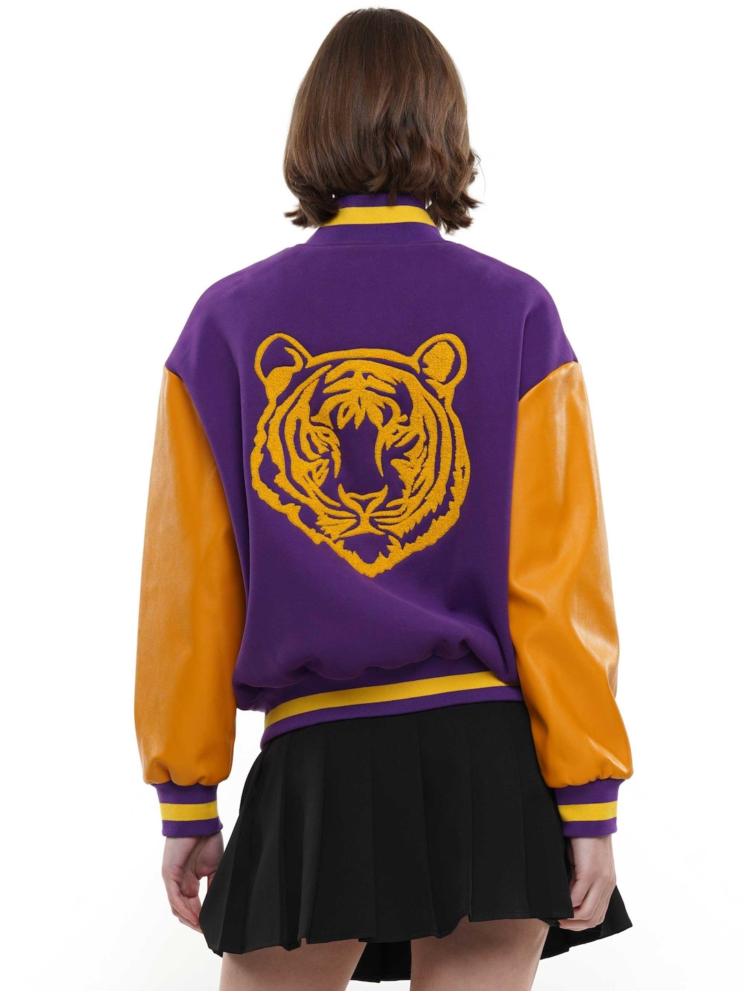 Tigers Purple Gold Varsity Jacket - Etsy