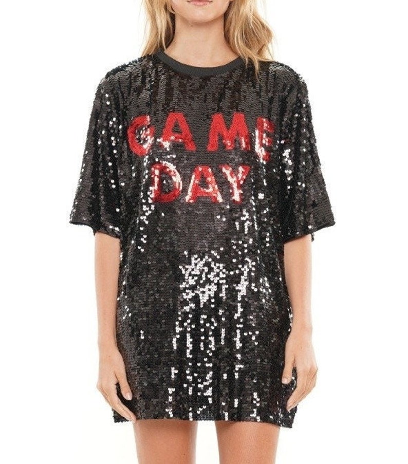 Women's Game Day Sequin Dress/ Oversized Top - Etsy