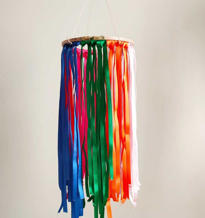 Ribbon Mobile Rainbow Mobile Montessori Mobile Mobile Bebe | Etsy