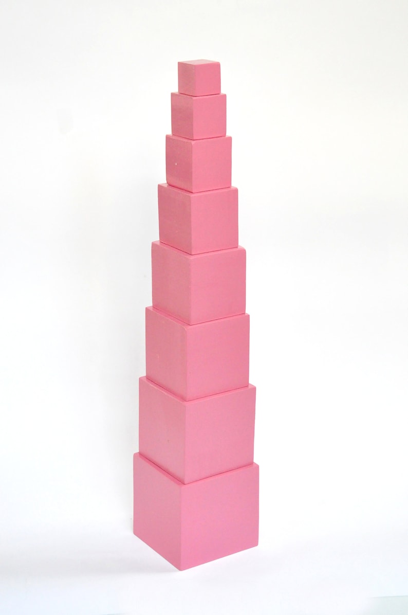 Montessori Pink Tower Eight Steps Montesori Pink Tower - Etsy