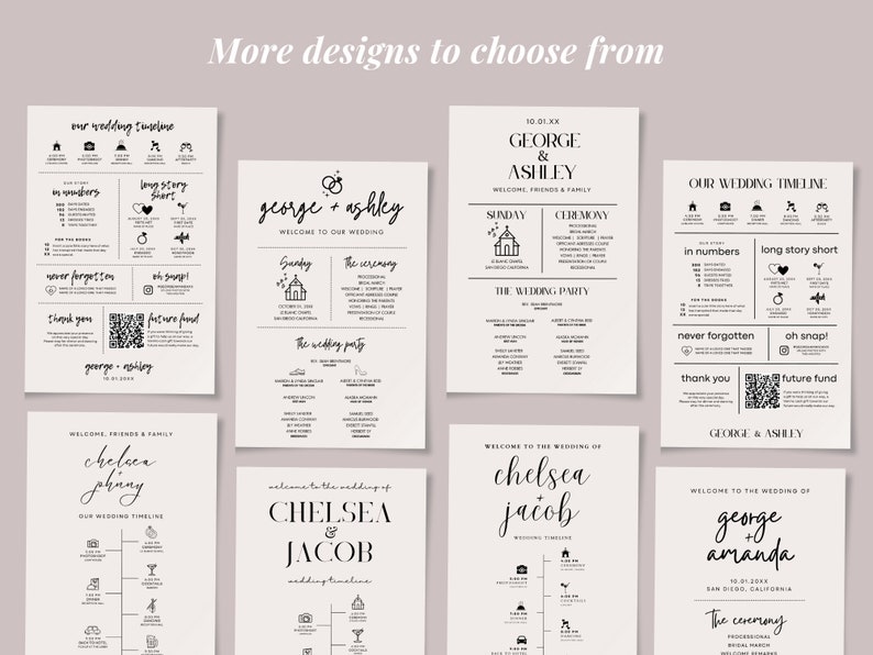 Wedding Infographic Infographic Wedding Program Fun Wedding - Etsy