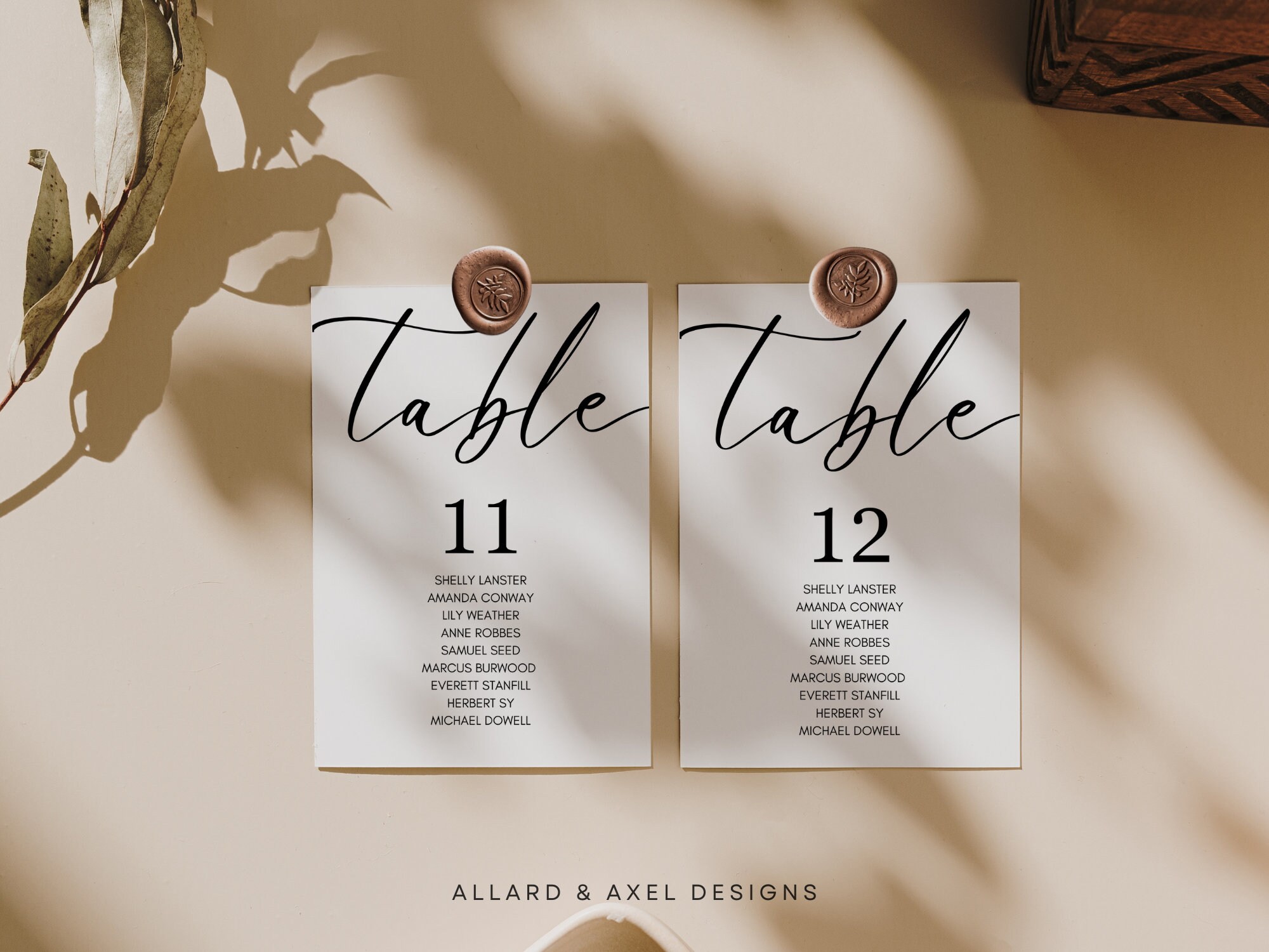 Reception Seat Chart, Wedding Seat Cards, Table Number Cards, Seat ...