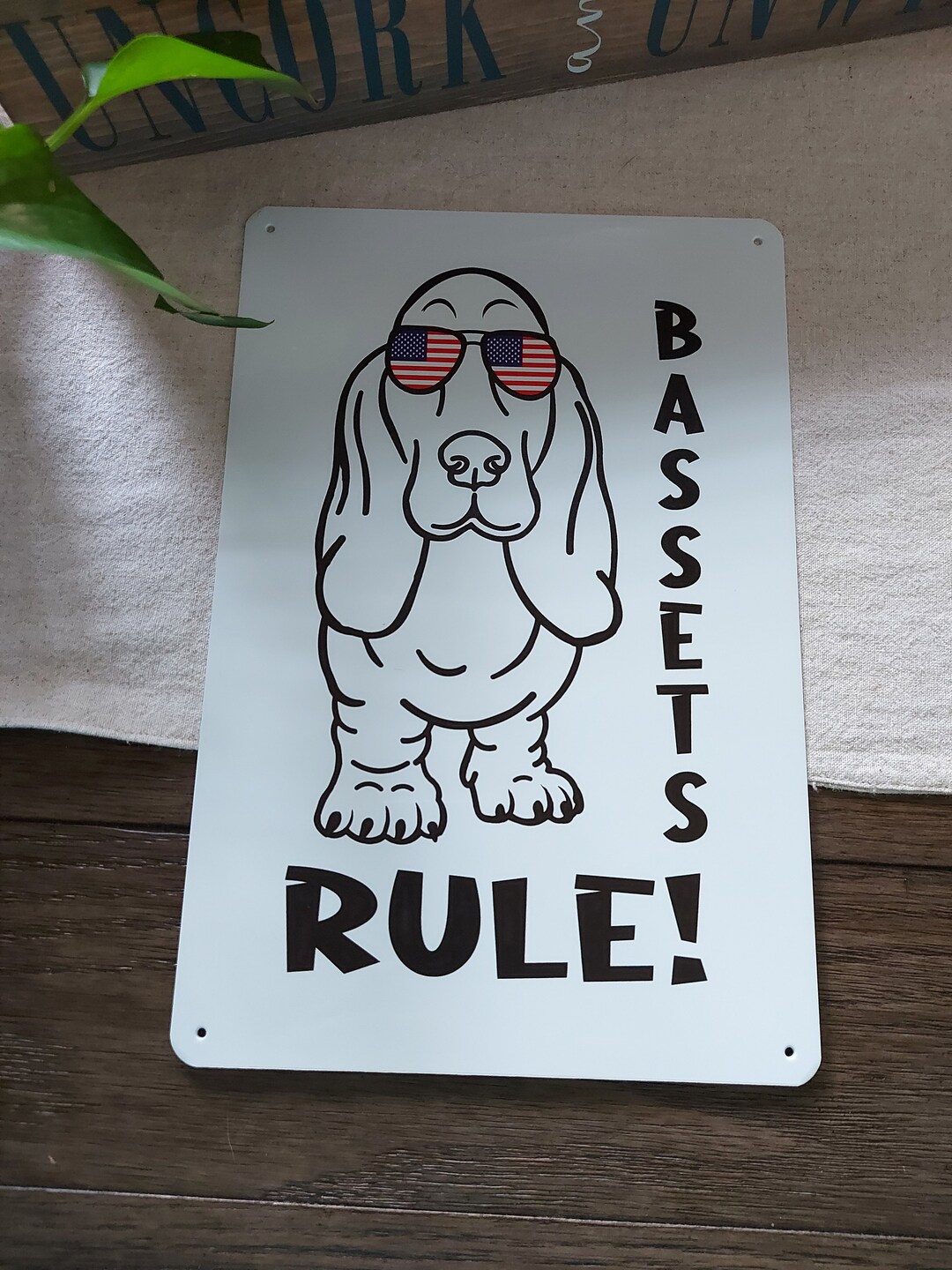 Basset Hound Yard Sign Basset Hound Art Basset Hound Gifts - Etsy