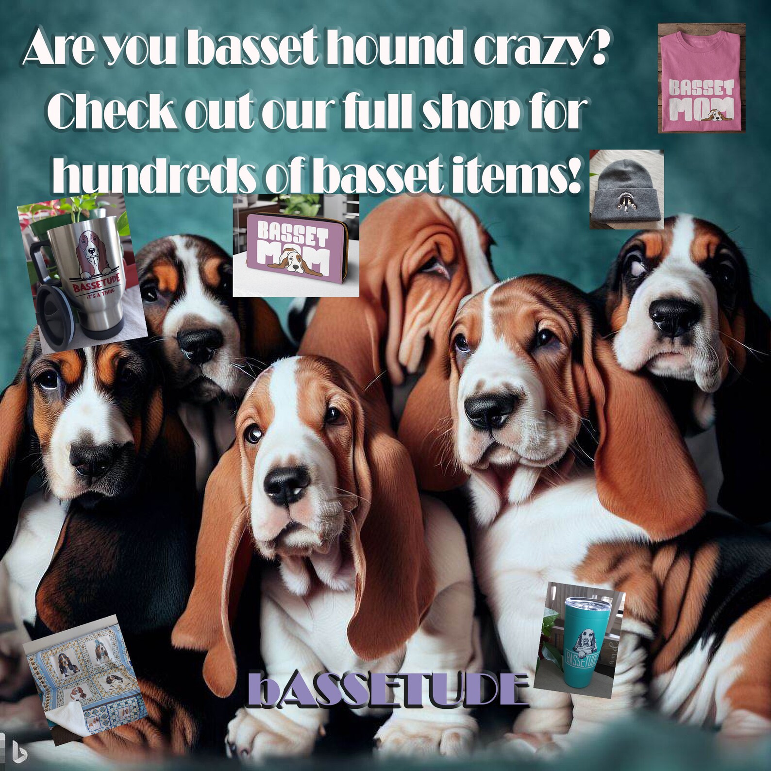 Basset Hound Yard Sign, Basset Hound Art, Basset Hound Gifts, Basset ...