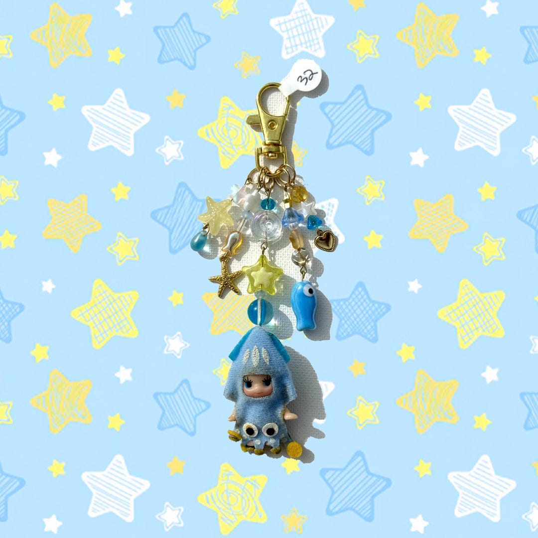 Squid Kewpie Baby Keychain - Etsy