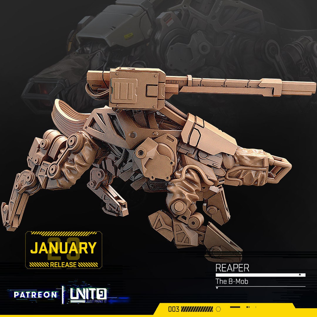 Reaper the B-mob From Unit 9 Great for Cyberpunk, Human Interface ...