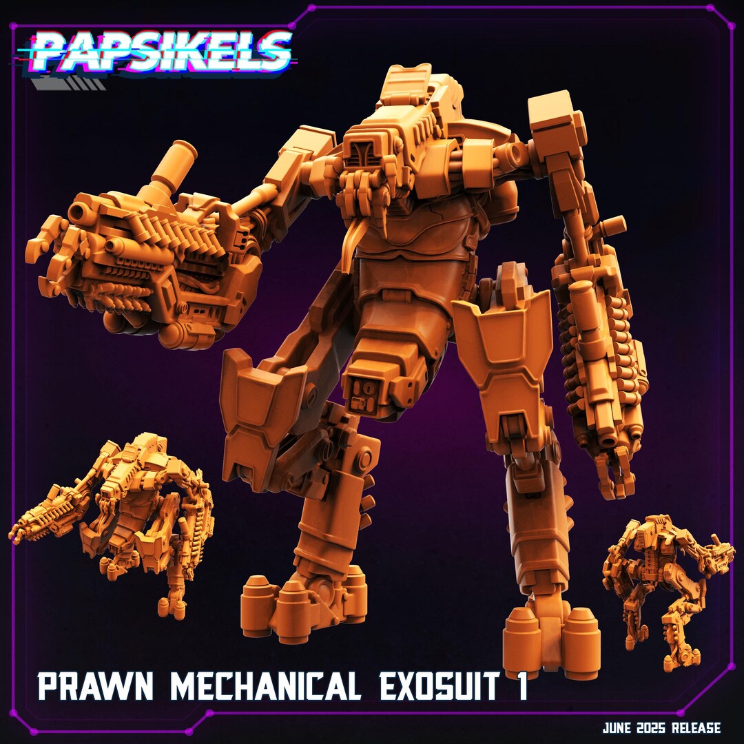 Prawn Mechanical Exosuit 32mm Scale by Papsikels Great for Cyberpunk ...