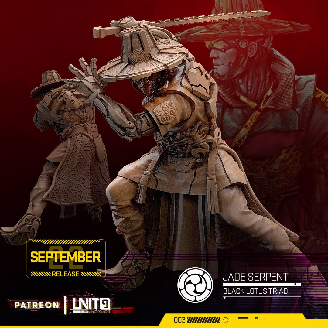 Jade Serpent - Black Lotus Triad From Unit 9 Great for Cyberpunk, Human ...