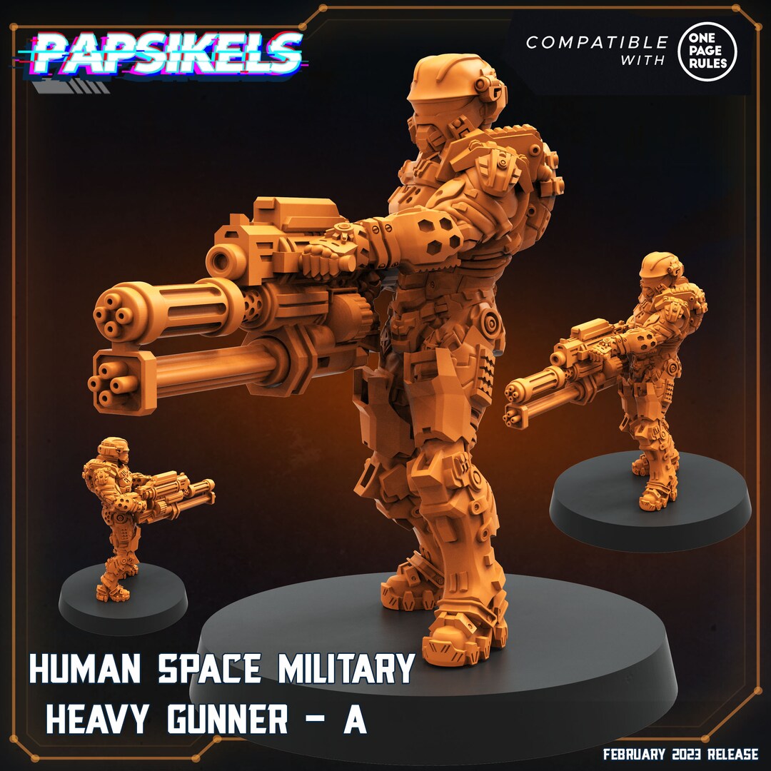 Human Space Military Heavy Gunner by Papsikels Great for Cyberpunk ...