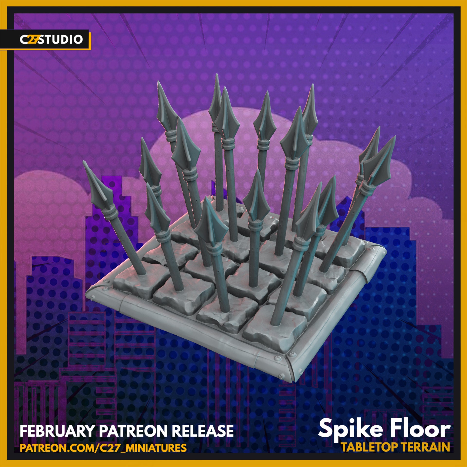 Spike Floor by C27 Miniatures Great for Crisis Protocol, Superhero Rpgs ...