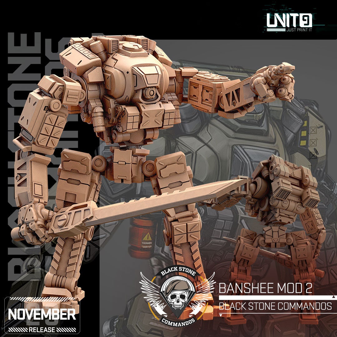 Banshee - Black Stone Commandos From Unit 9 Great for Cyberpunk, Human ...