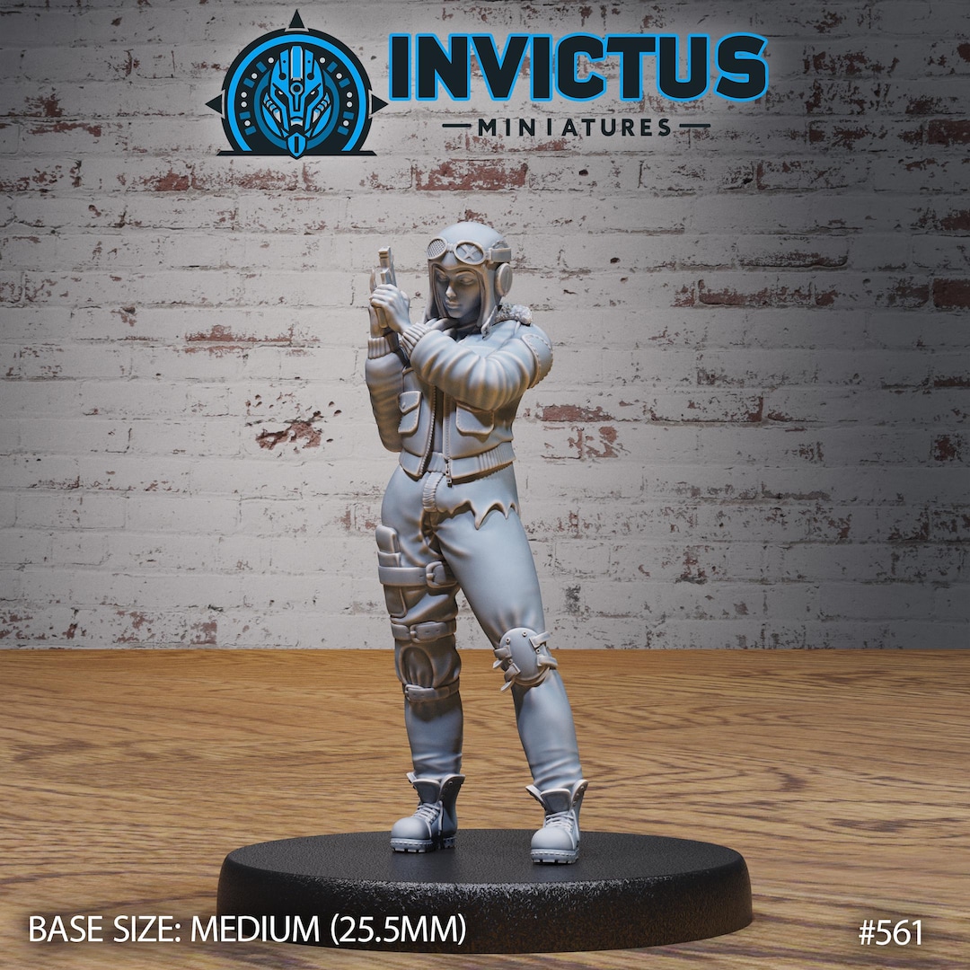 Aviator Girl - Genesis War by Invictus Miniatures Great for Cyberpunk ...