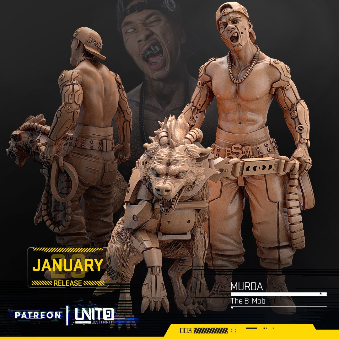 Murda With Cyber Hyena the B-mob From Unit 9 Great for Cyberpunk, Human ...