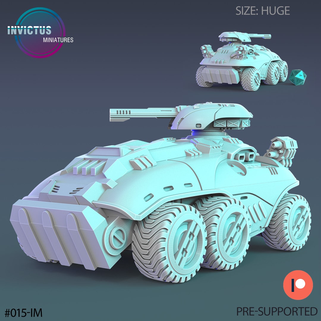 Space Scout Tank by Invictus Miniatures Great for Cyberpunk, Shadowrun ...