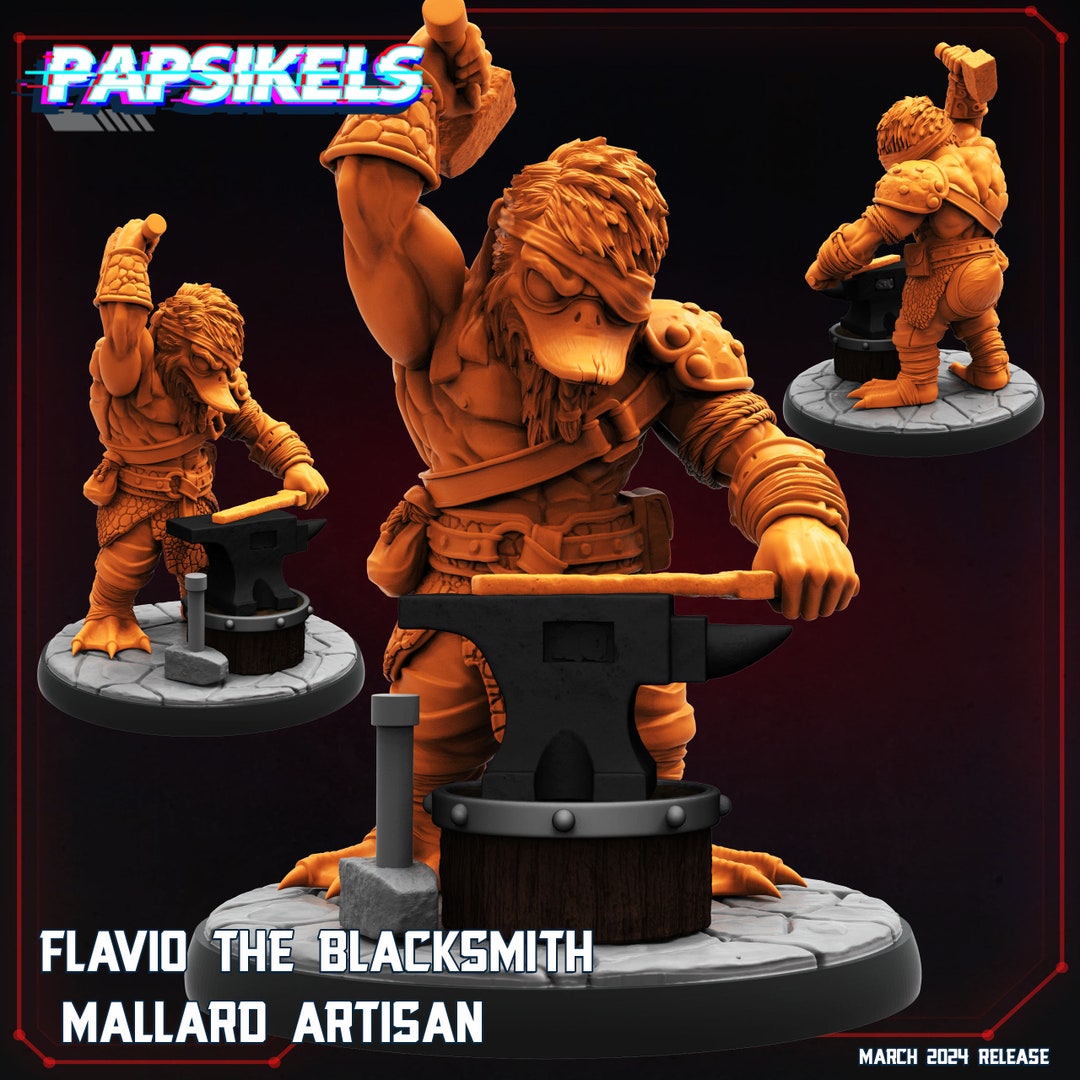 Flavio the Blacksmith Mallard Artisan by Papsikels Great for Cyberpunk ...