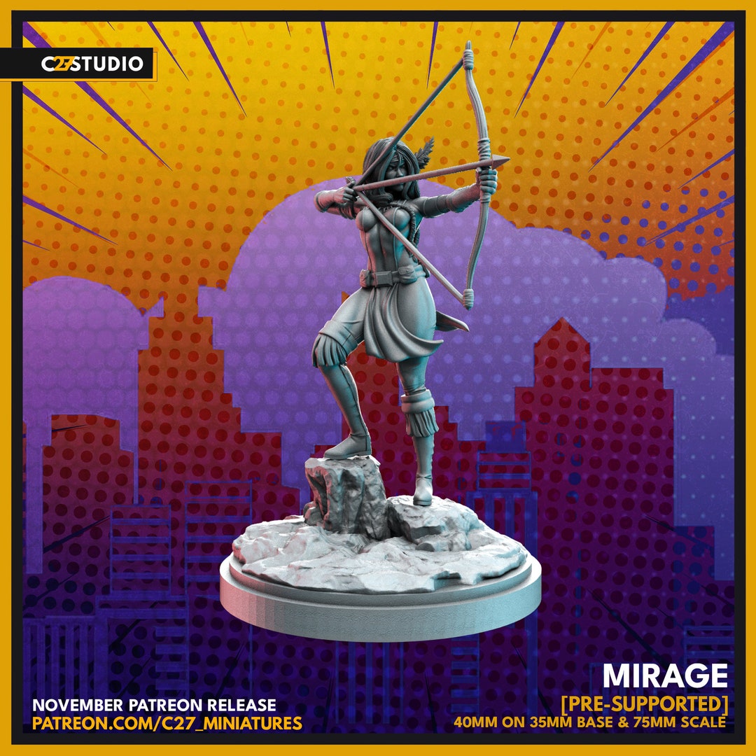 Mirage by C27 Miniatures Great for Crisis Protocol, Superhero Rpgs, and Other Sci-fi Tabletop ...